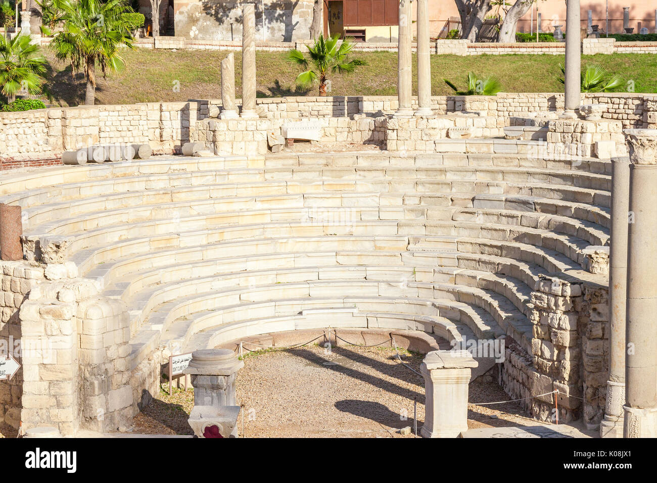 The Roman Amphitheatre and ruins in Alexandria, Egypt Stock Photo - Alamy
