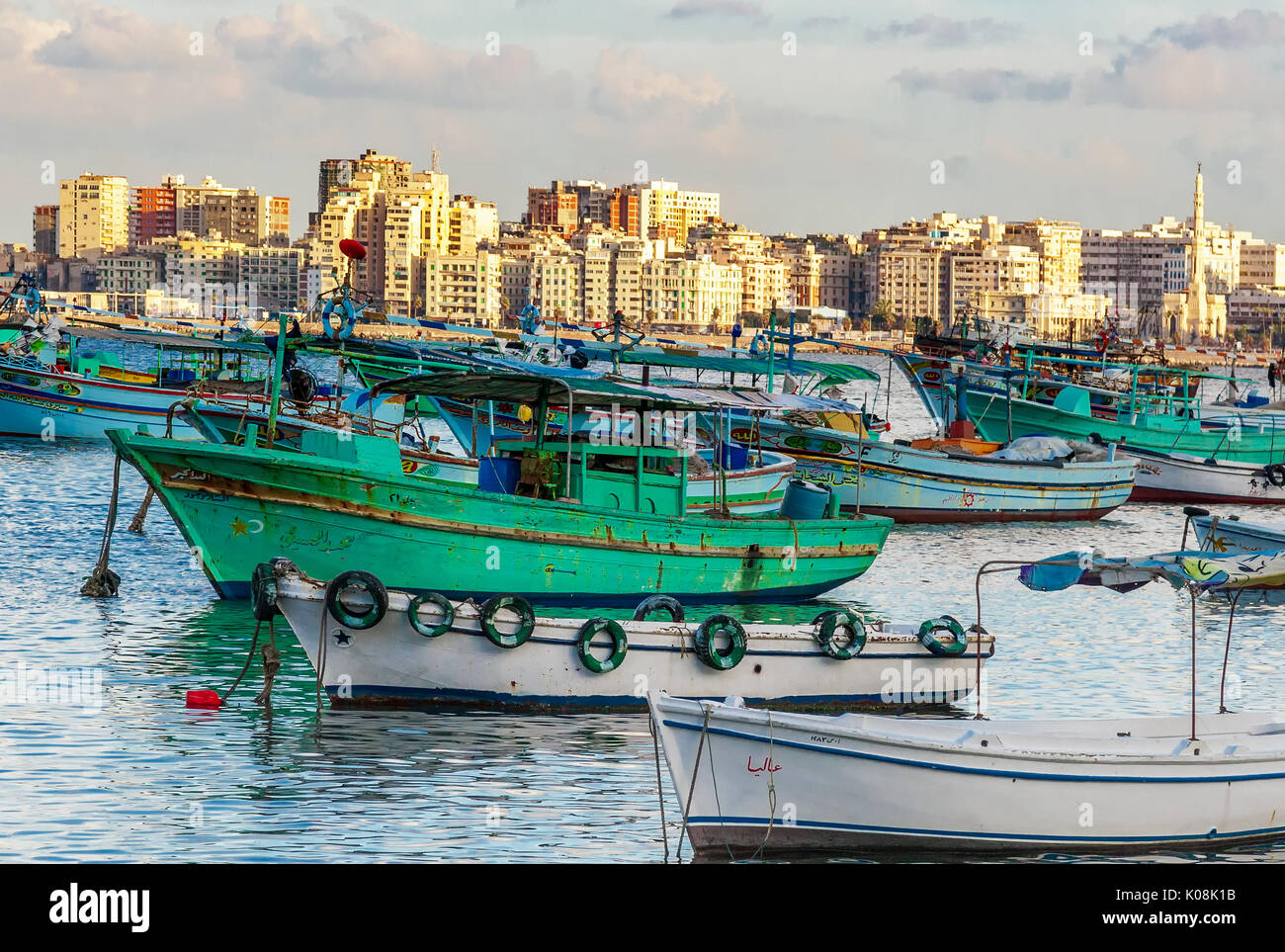 View of Alexandria harbor, Egypt Stock Photo - Alamy