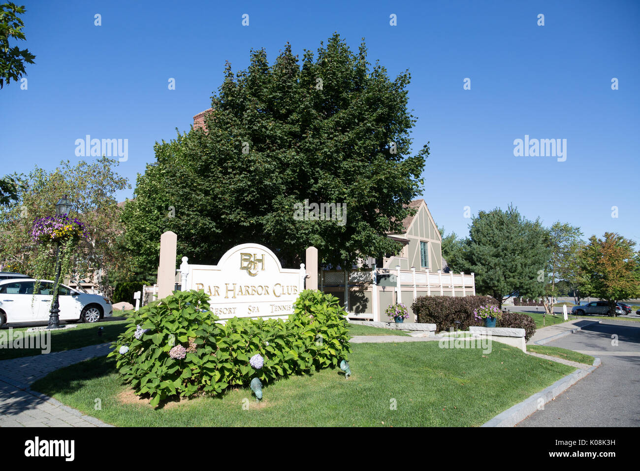 Sign for the Bar Harbor Club Stock Photo - Alamy