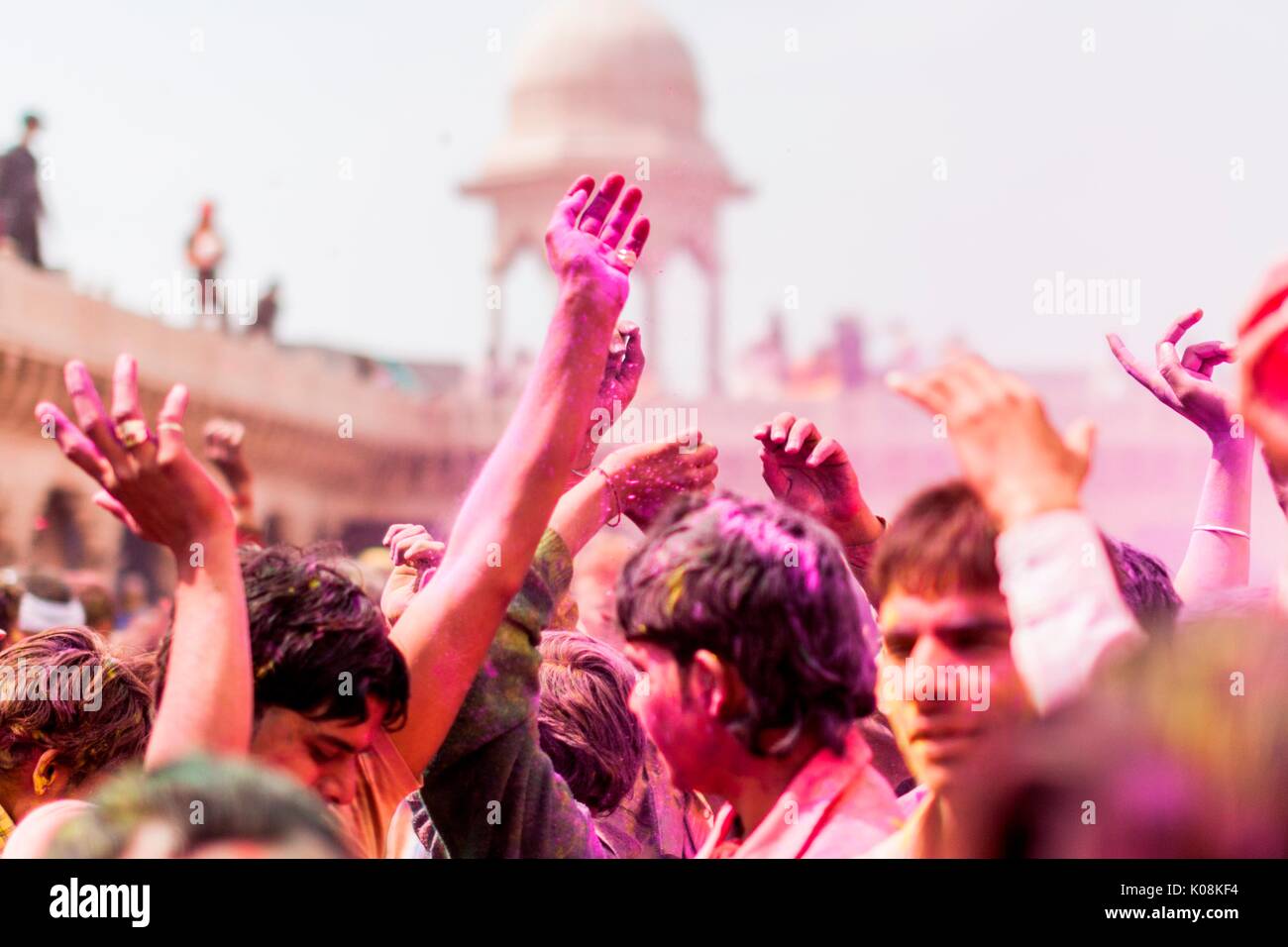 Indian dancing during holi hi-res stock photography and images - Alamy