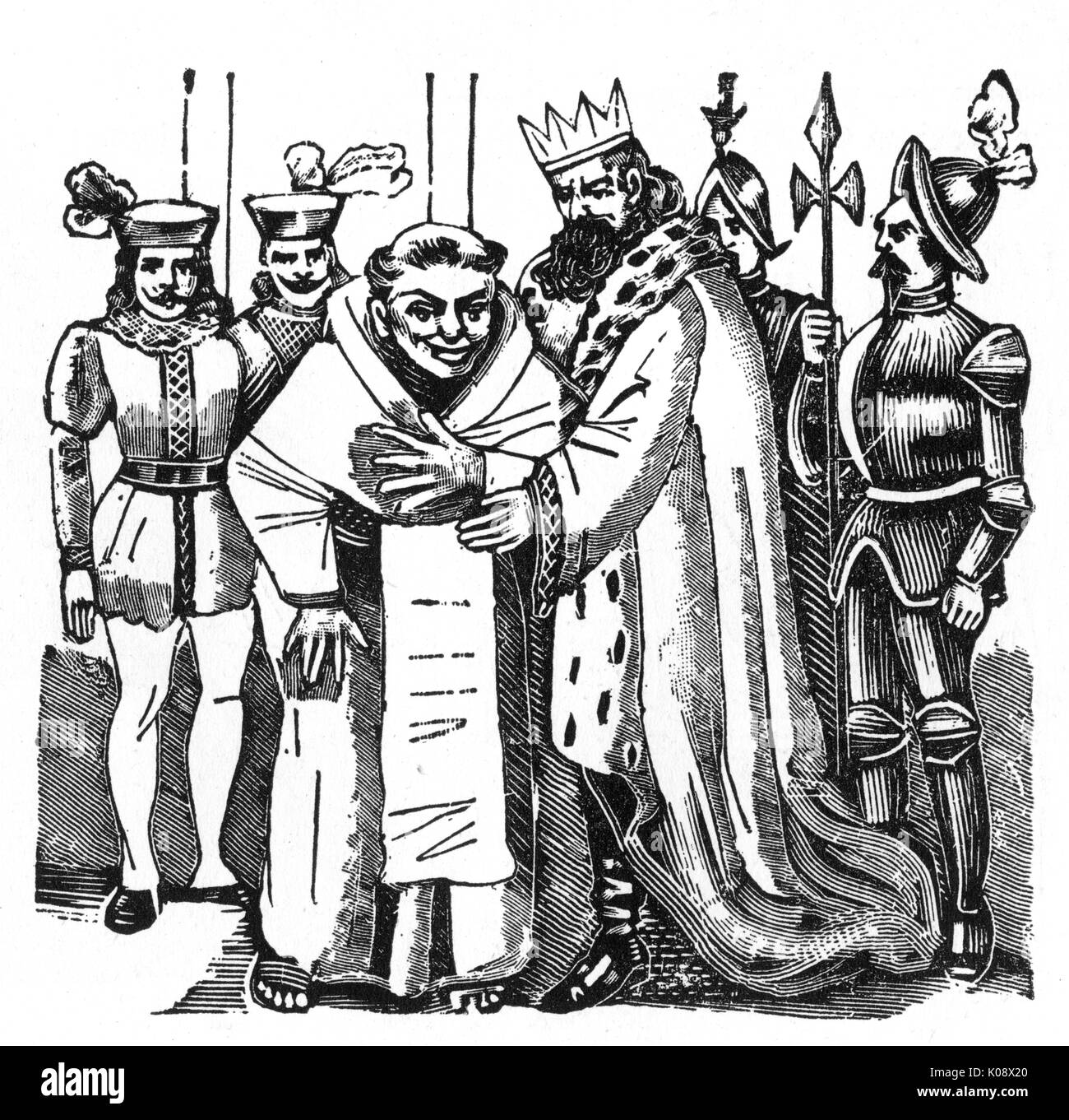 Posada, Illustration to a story, The Wise Lay Brother Stock Photo - Alamy