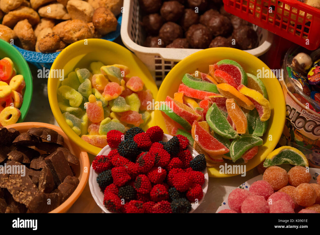 Traditional sweets at Corpus Christi celebration in Ecuador in Cuenca ...