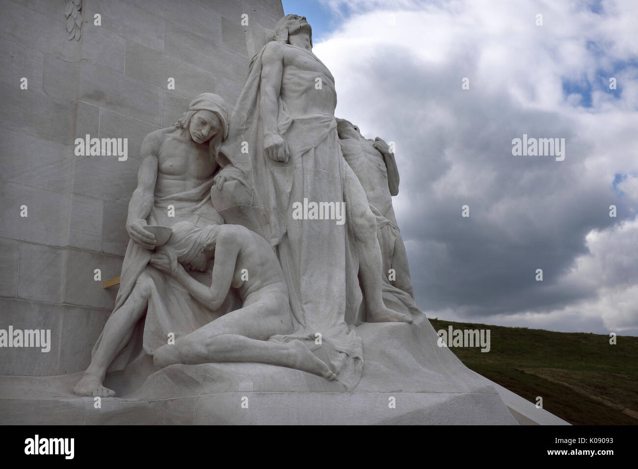 Detail at the Canadian National Vimy Memorial, Vimy Ridge, France Stock ...
