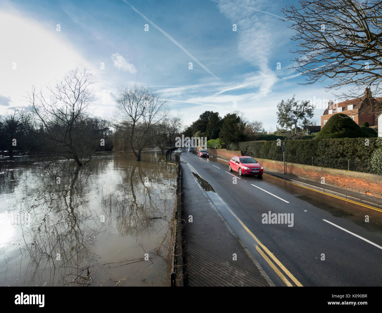 europe, UK, England, Surrey, Cobham floods 2014 Stock Photo - Alamy