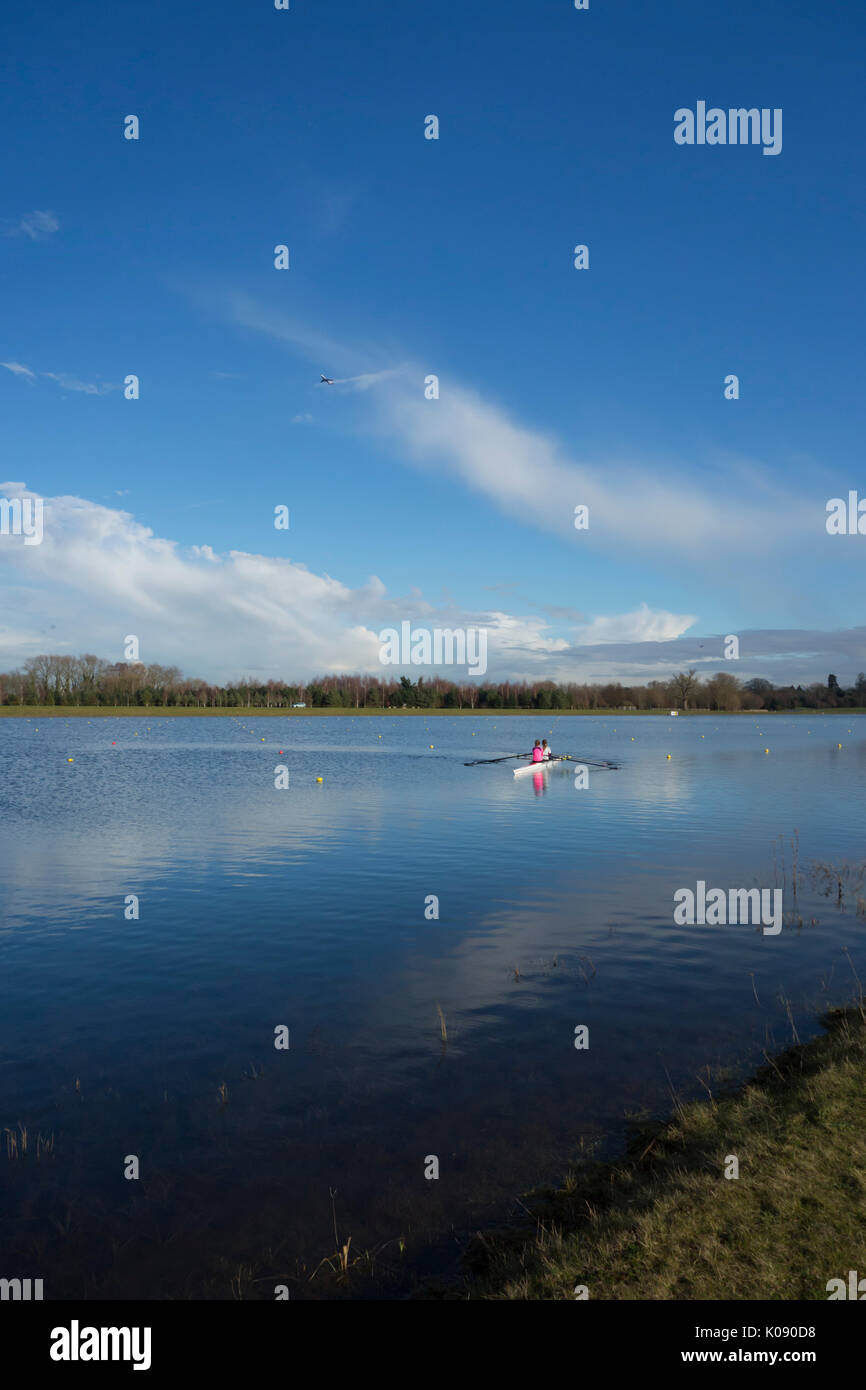 UK, England, Buckinghamshire, Eton Dorney rowing lake Stock Photo - Alamy