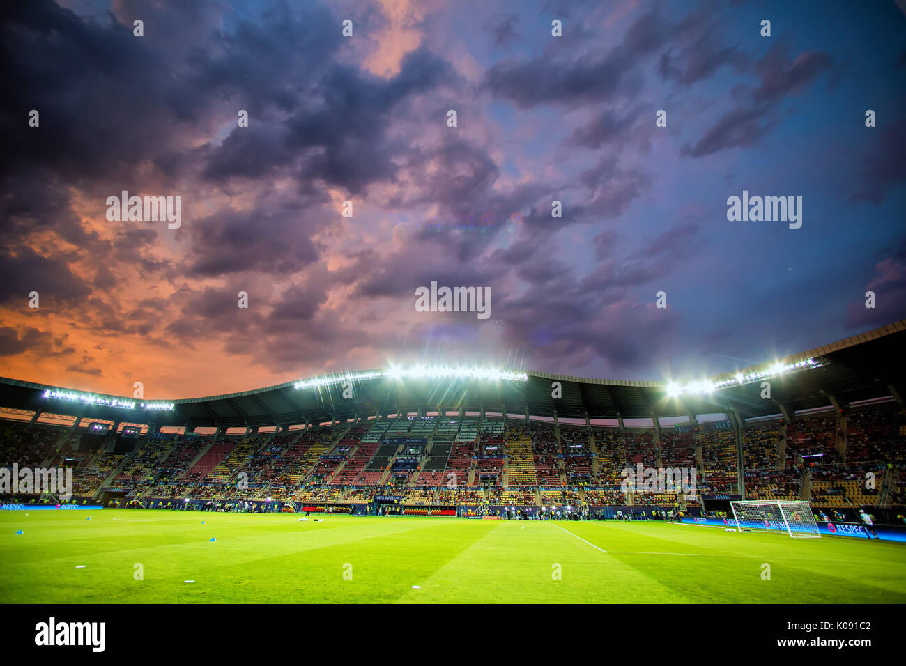 Skopje, FYROM - August 8,2017: Interior view of the full at Philip II ...