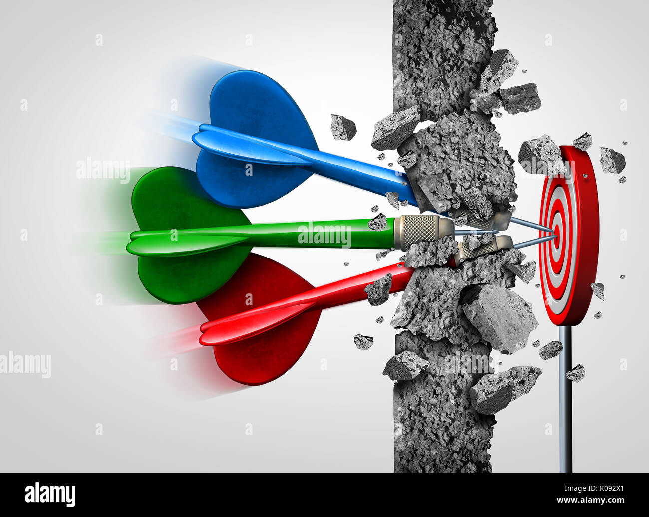 Team breaking through for success without limits and overcoming ...