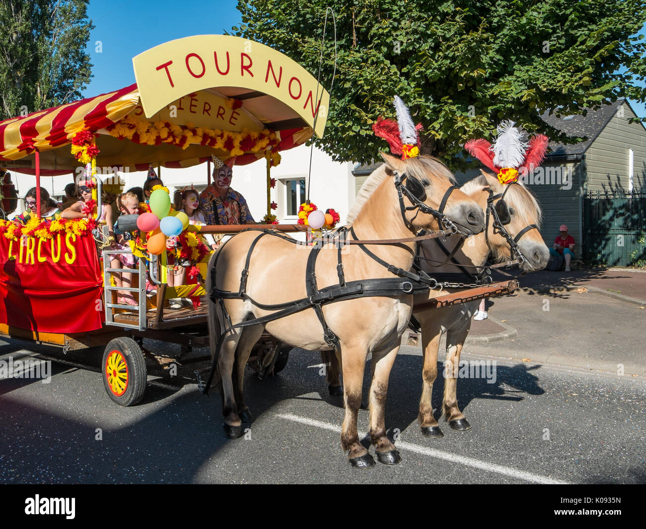 Street festival procession, France Stock Photo - Alamy