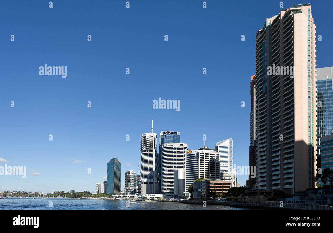 View of the Brisbane riverside business district with its main office ...