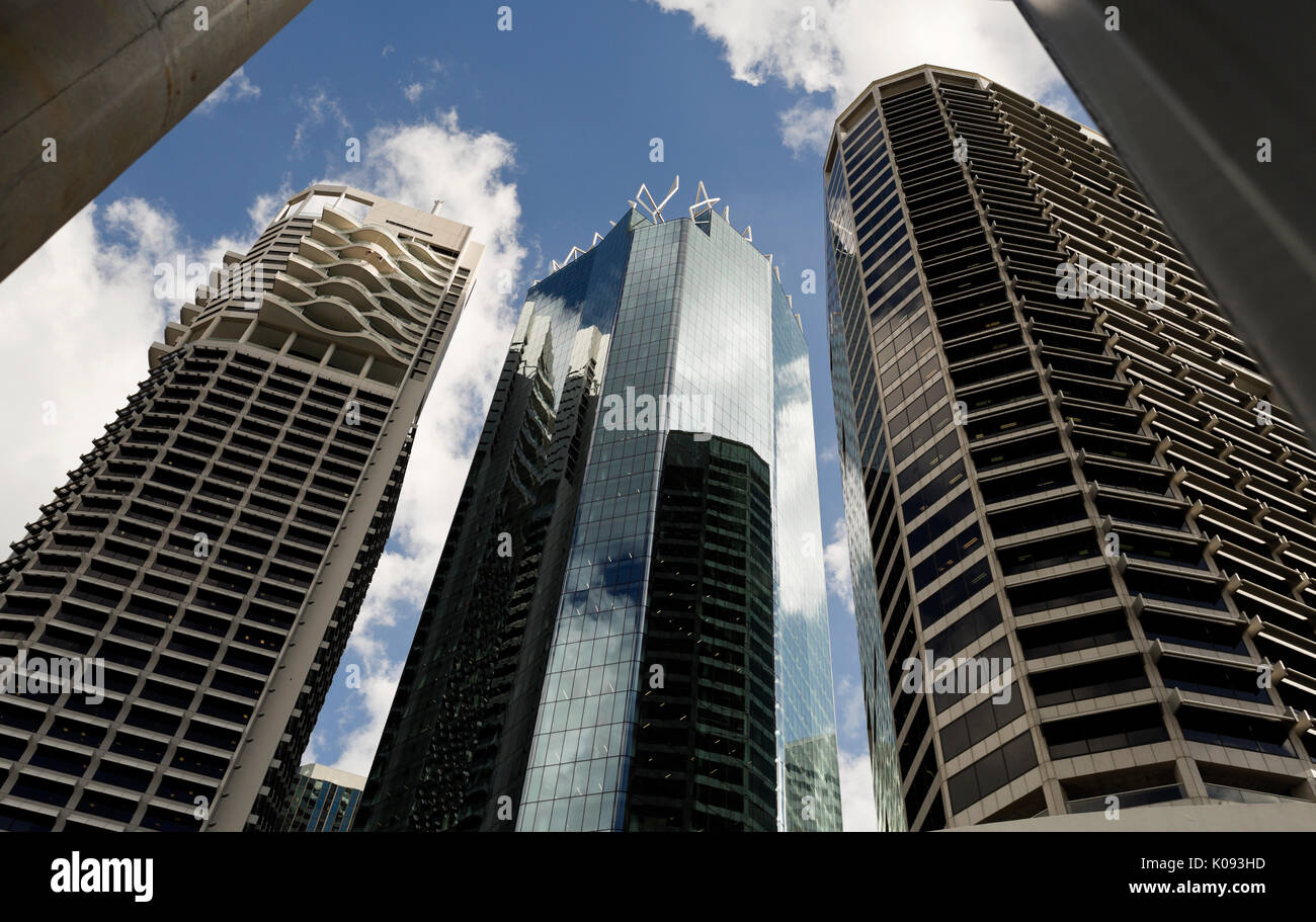 View of the Brisbane riverside business district with its main office ...