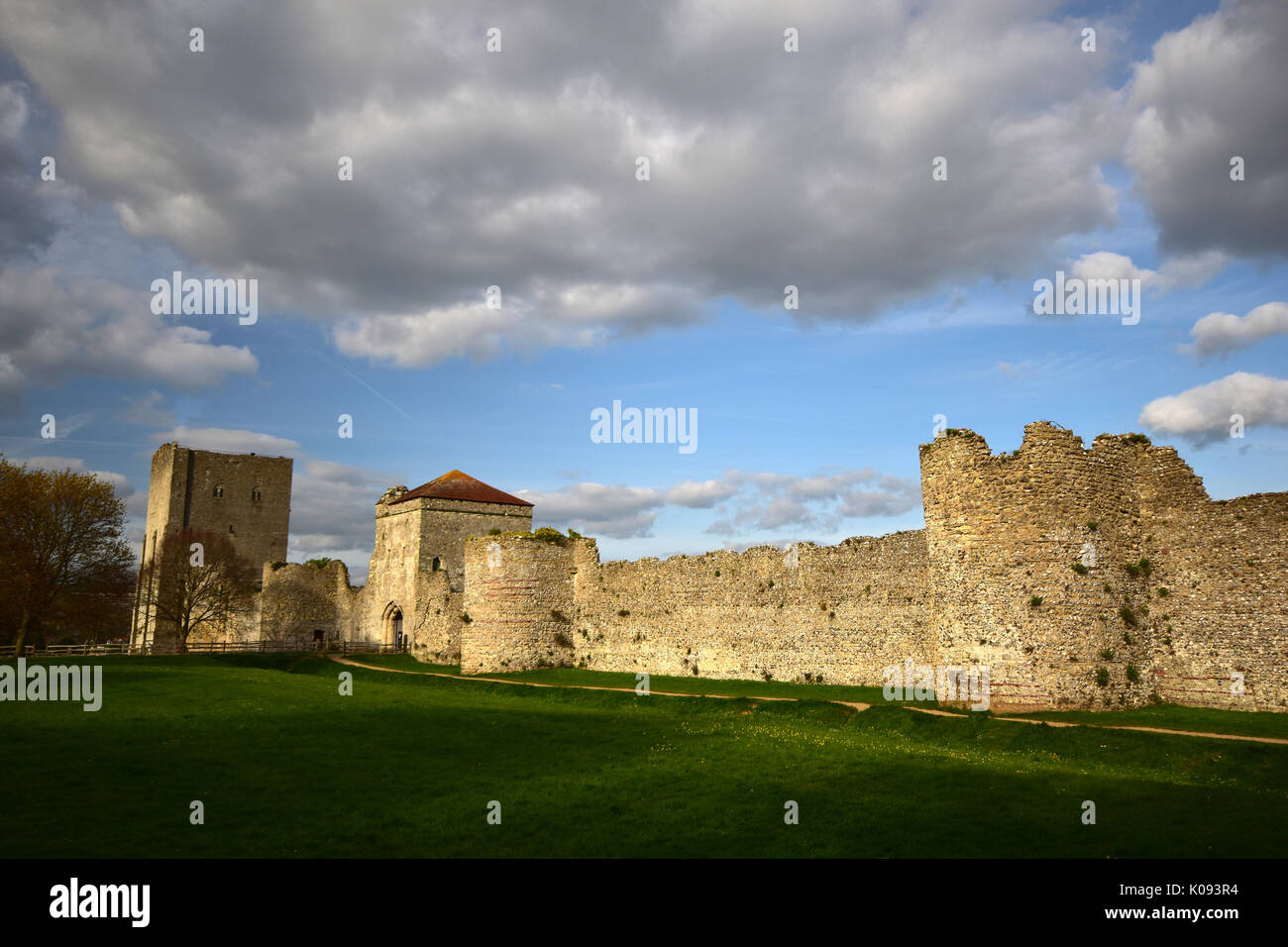 Portchester Castle Portsmouth Harbour Hampshire UK Stock Photo - Alamy