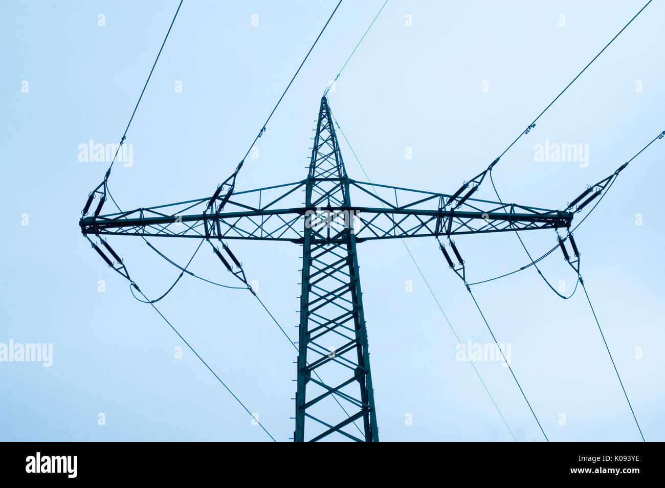 lattice tower of an overhead power line Stock Photo - Alamy