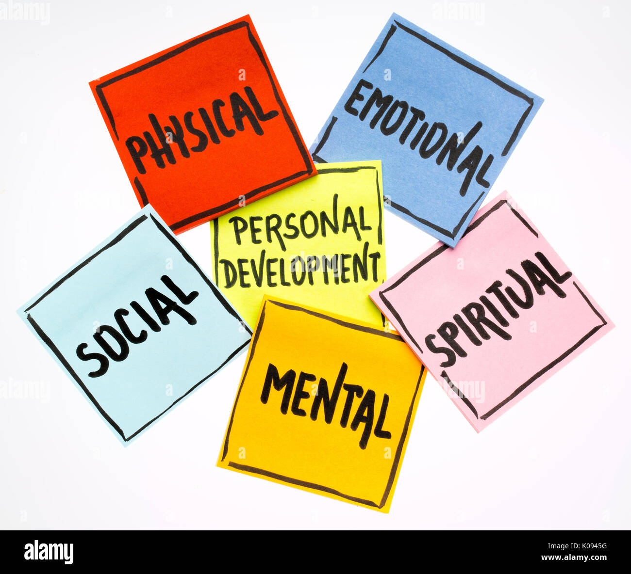 personal development concept - handwriting in black ink on isolated ...