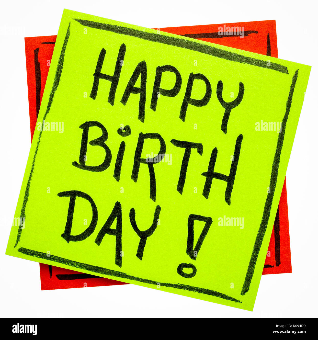 Happy birthday sticky note on High Resolution Stock Photography and ...
