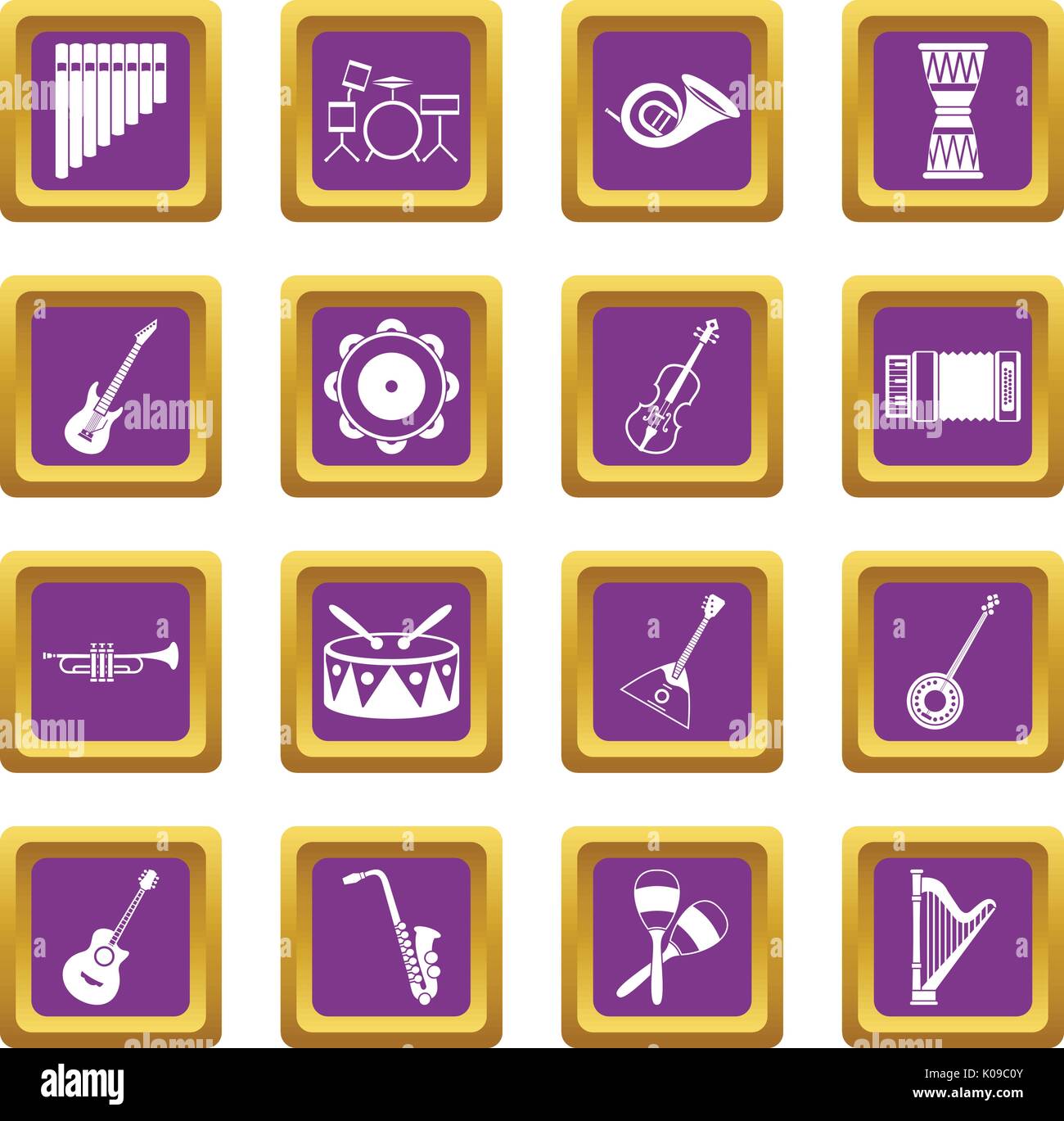 Purple violin Stock Vector Images - Alamy