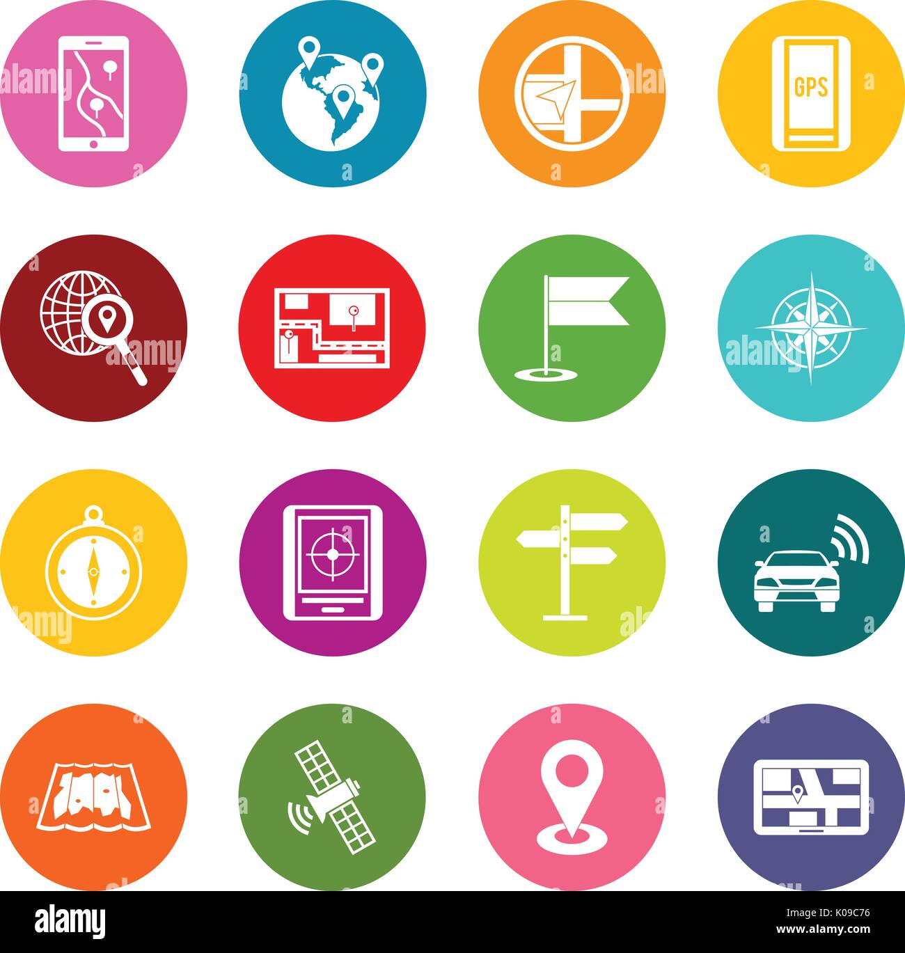 Earth satellite colors Stock Vector Images - Alamy