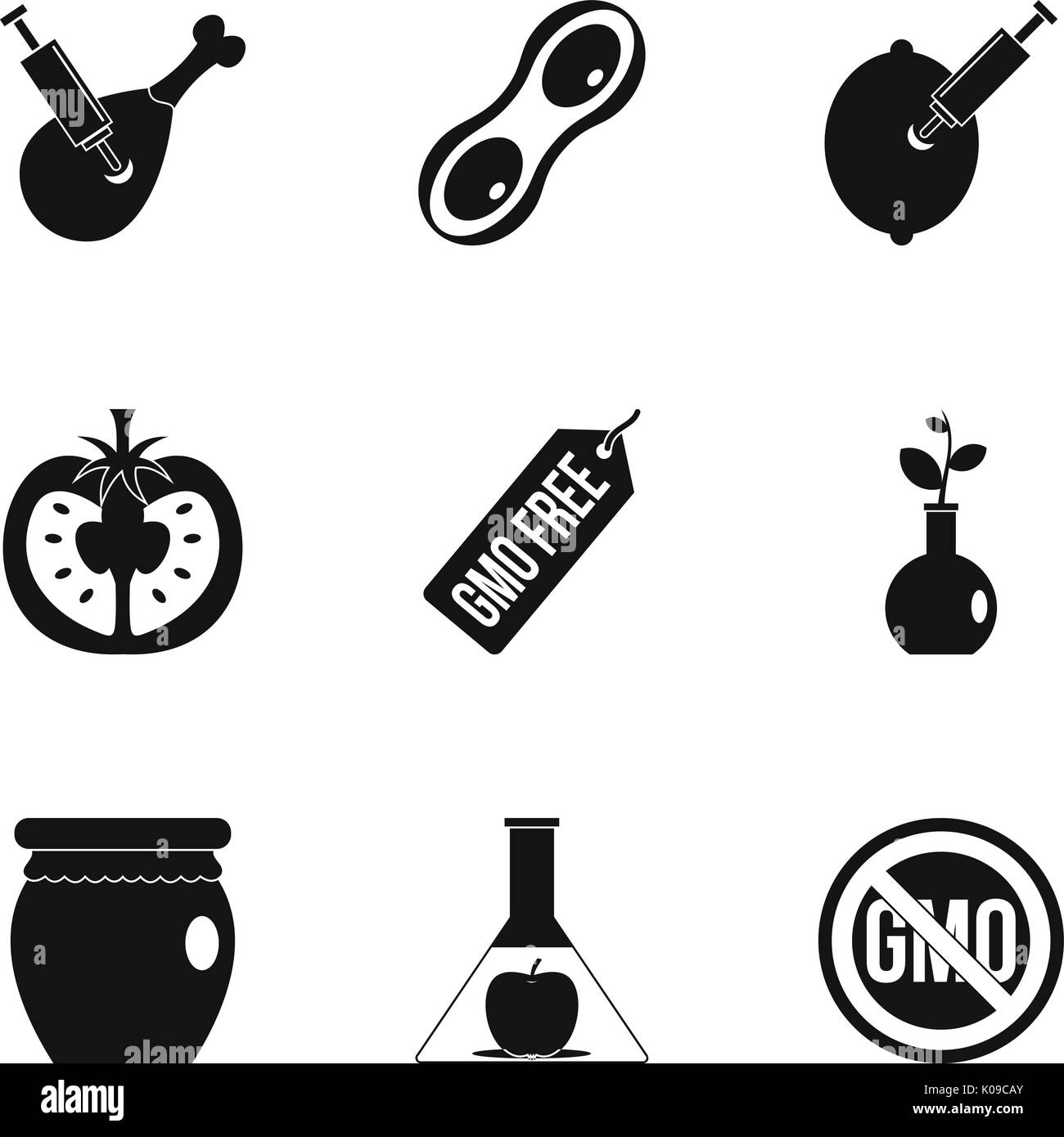 GMO laboratory icon set, simple style Stock Vector Image & Art - Alamy