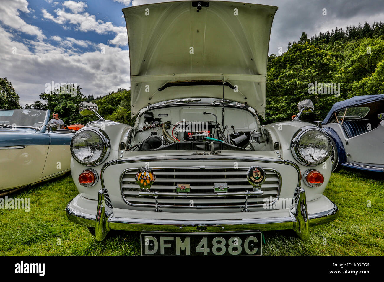 Wales August 2017. North Wales car club car show outdoors. Classic cars ...