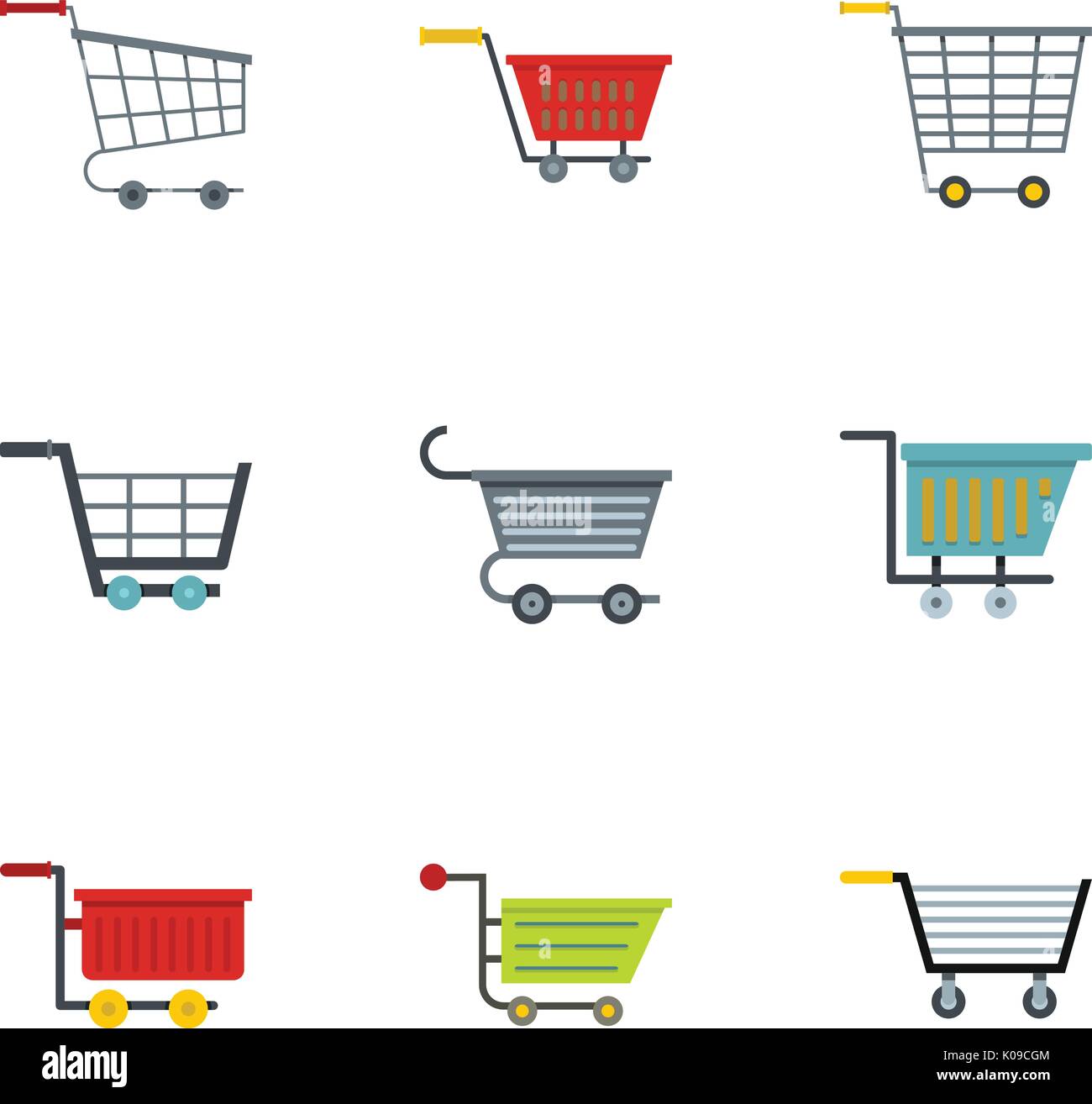 Black shoping trolley Stock Vector Images - Alamy