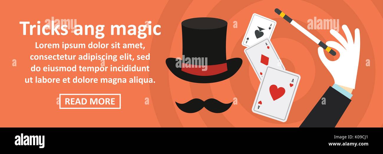 Tricks and magic banner horizontal concept Stock Vector Image & Art - Alamy