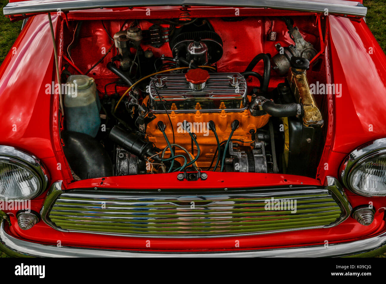 Wales August 2017. North Wales car club car show outdoors. Classic cars ...