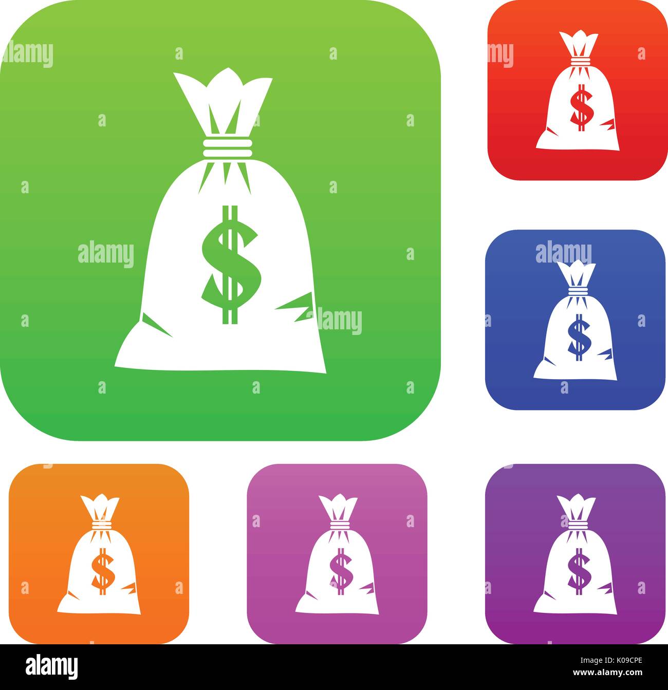 Money bag set collection Stock Vector Image & Art - Alamy
