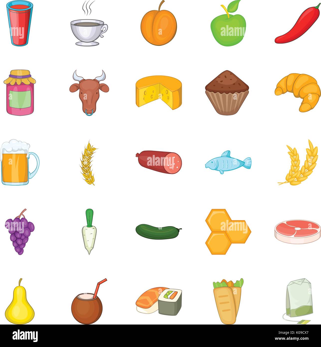 Dose icons set, cartoon style Stock Vector Image & Art - Alamy