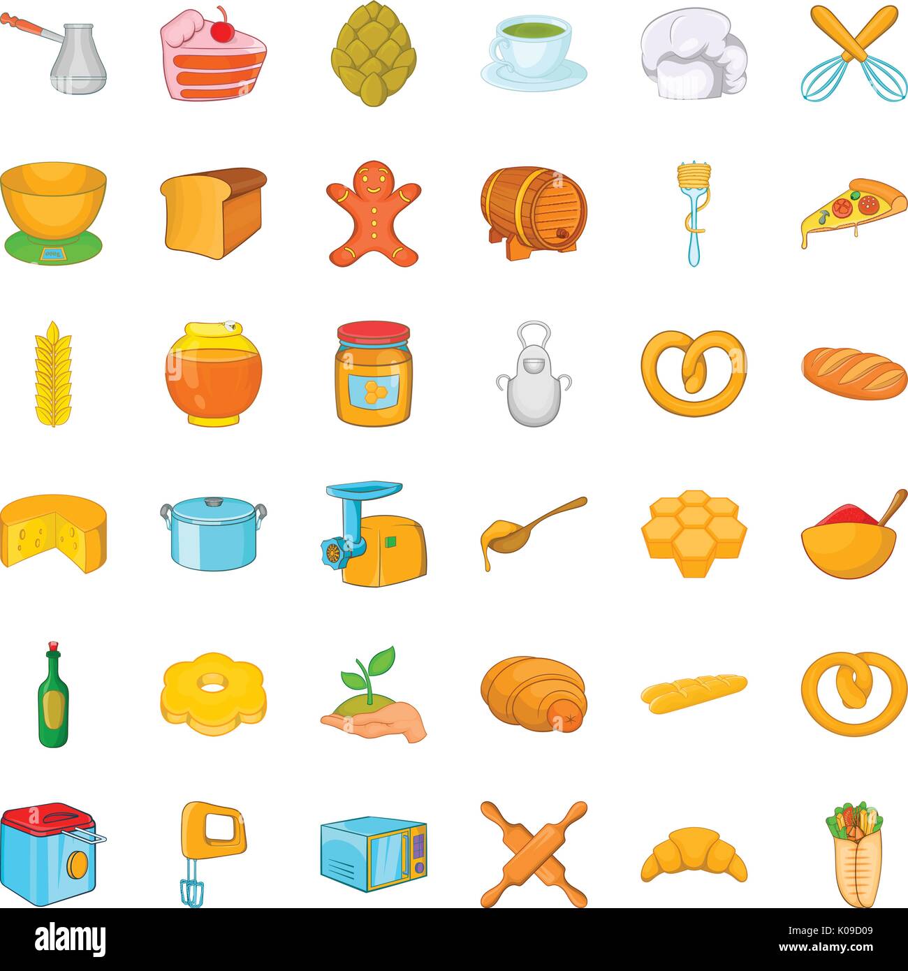 Bakery icons set, cartoon style Stock Vector Image & Art - Alamy