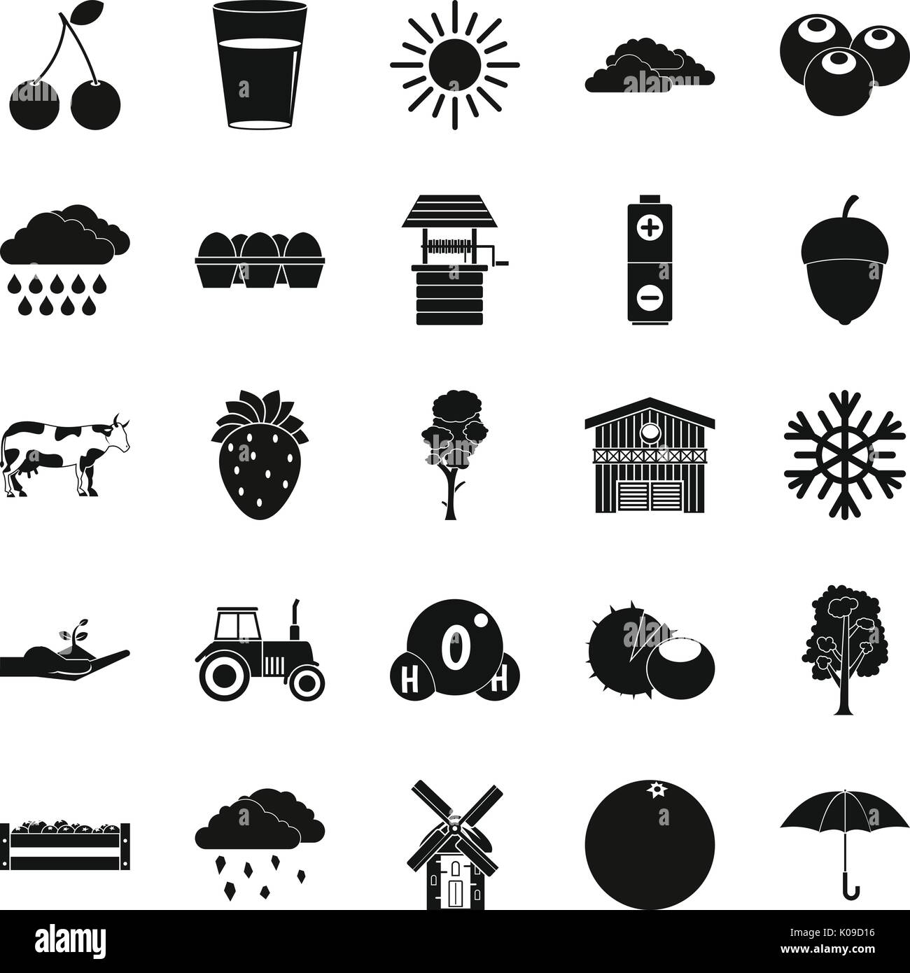 Irrigation icons set, simple style Stock Vector Image & Art - Alamy