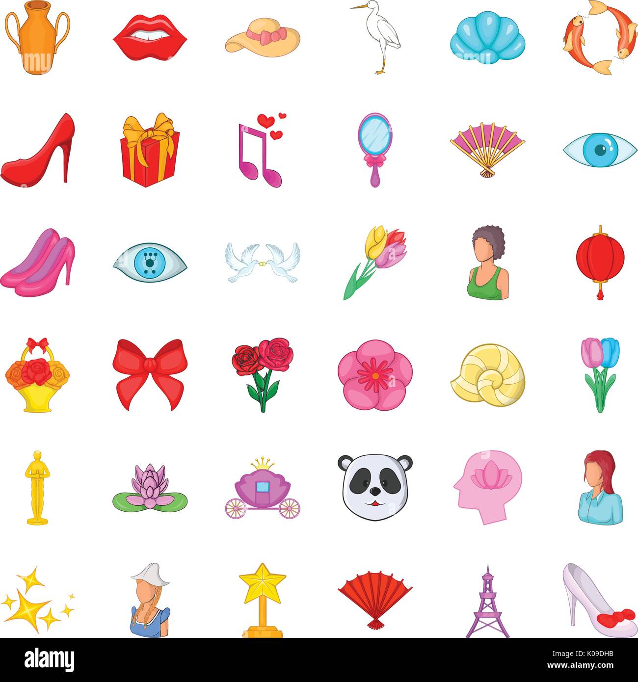 Make up icons set, cartoon style Stock Vector Image & Art - Alamy