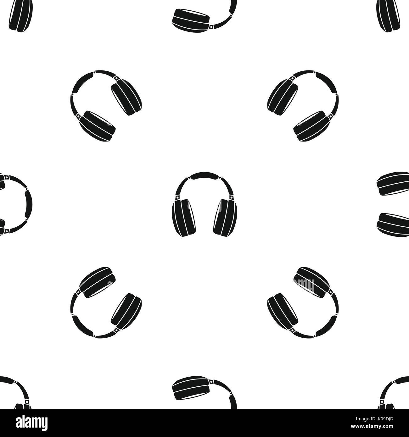 Headphones pattern seamless black Stock Vector Image & Art - Alamy