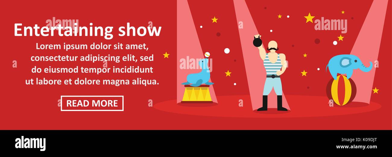 Entertaining show banner horizontal concept Stock Vector Image & Art ...
