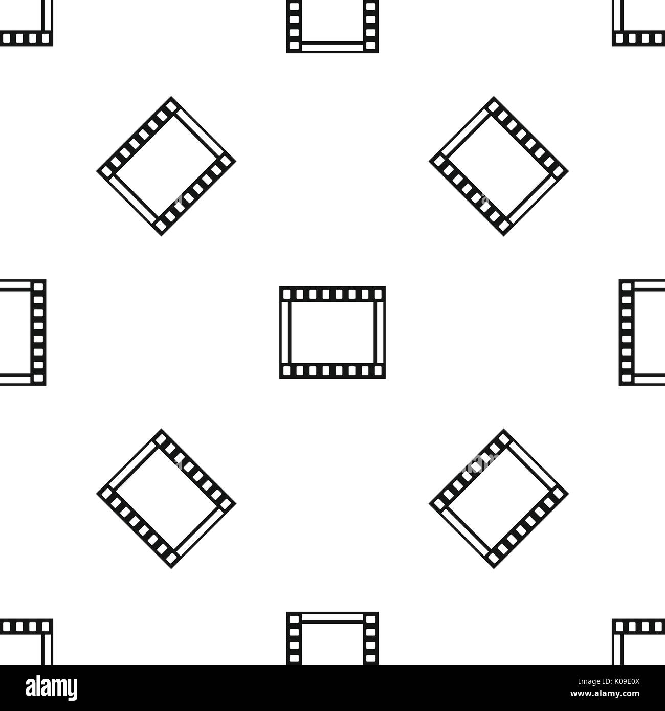 Cinema seamless pattern movie film Black and White Stock Photos ...
