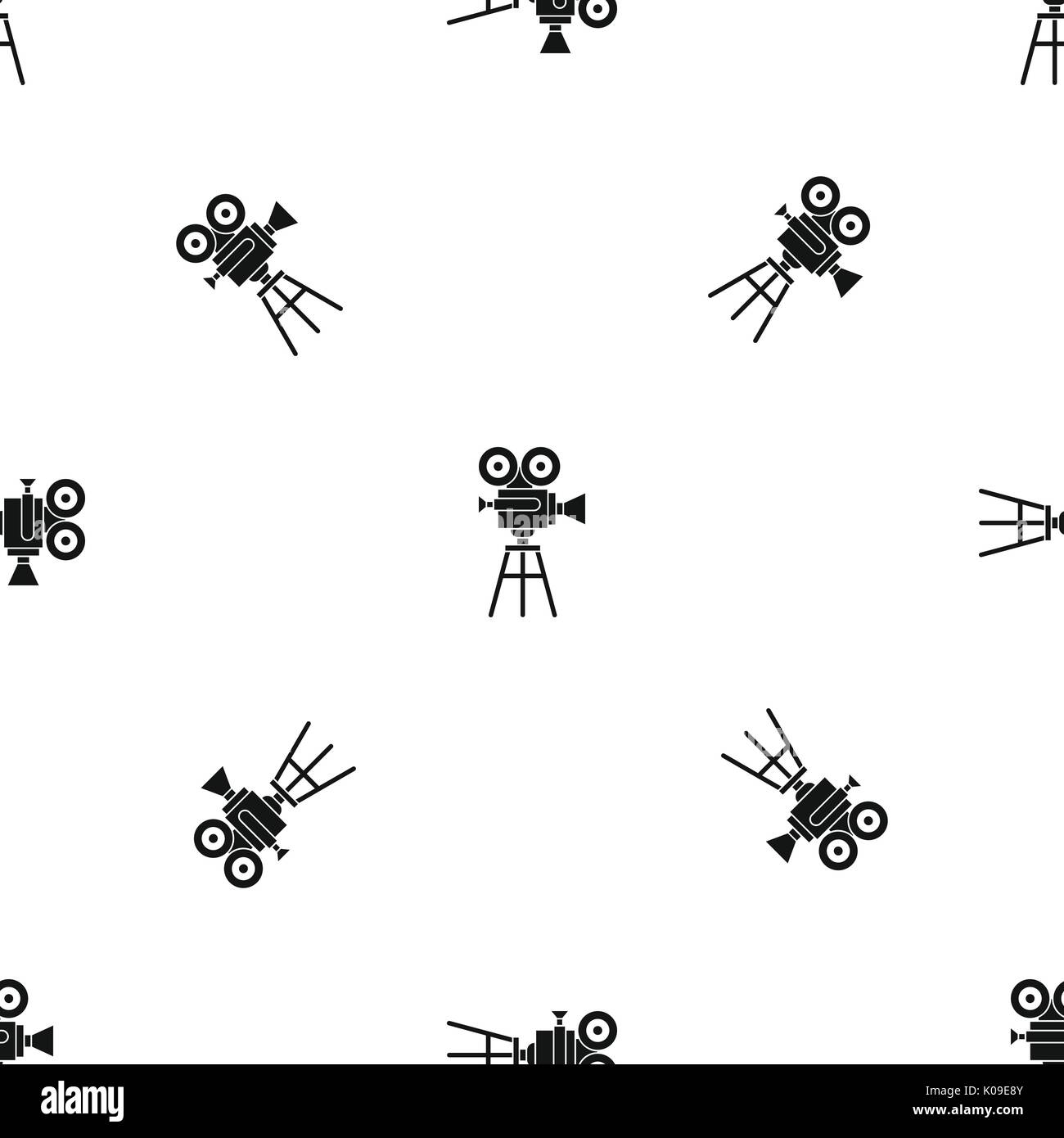 Retro film projector pattern seamless black Stock Vector Image & Art ...