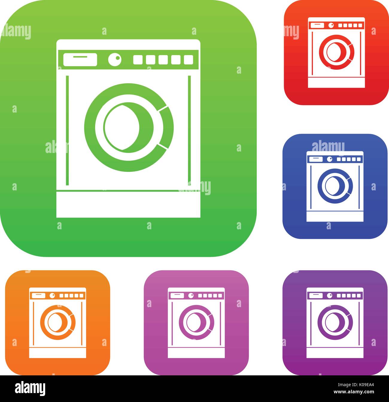 Washing machine set collection Stock Vector Image & Art - Alamy