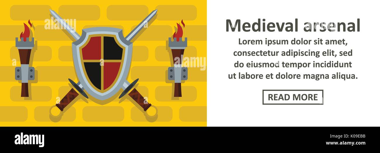 Medieval arsenal banner horizontal concept Stock Vector Image & Art - Alamy
