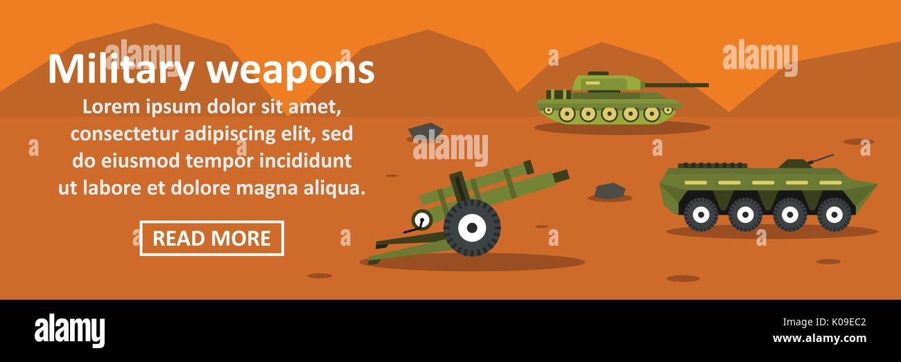 Military weapons banner horizontal concept Stock Vector Image & Art - Alamy