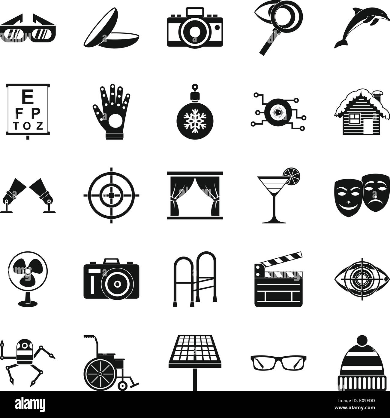 Specs icons set, simple style Stock Vector Image & Art - Alamy