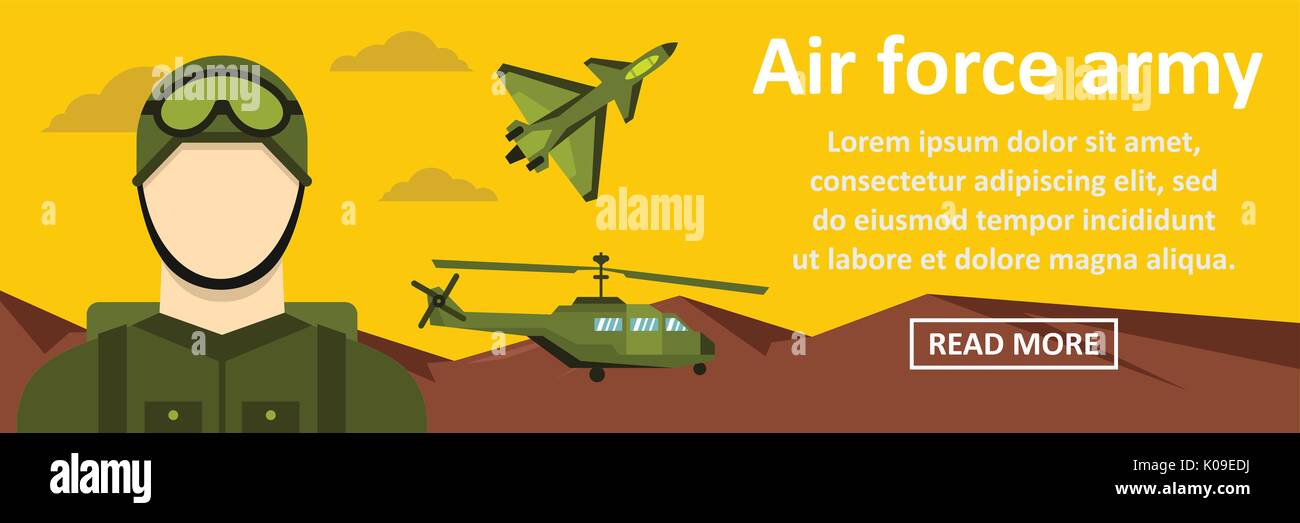 Air force army banner horizontal concept Stock Vector Image & Art - Alamy