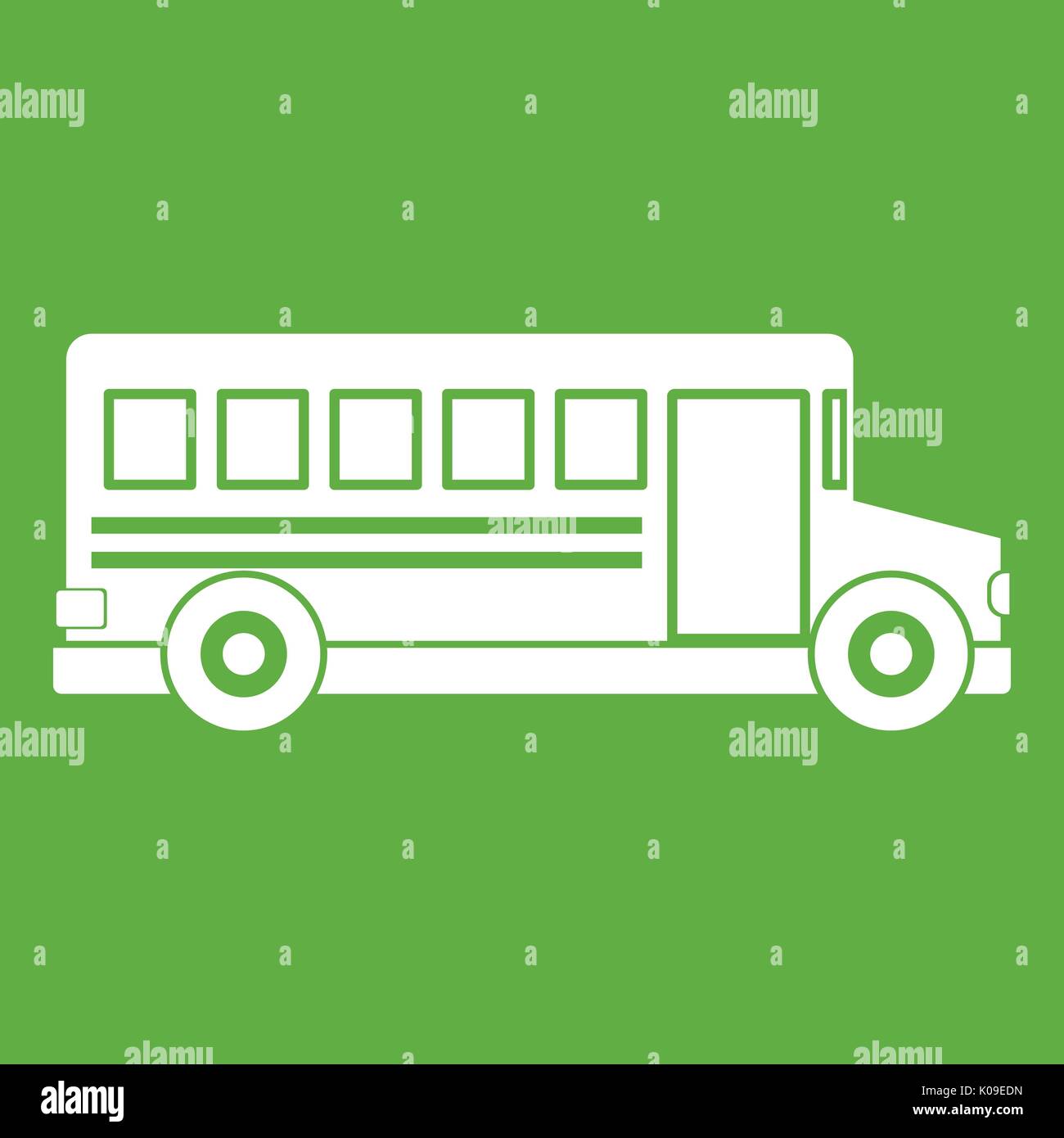 School bus icon green Stock Vector Image & Art - Alamy