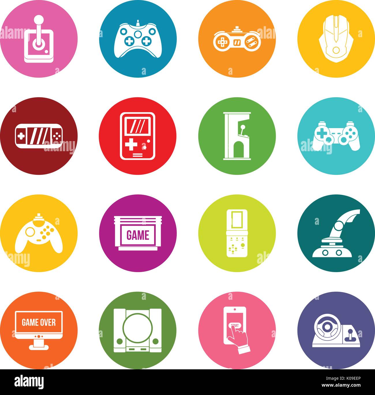 Video game icons many colors set Stock Vector Image & Art - Alamy