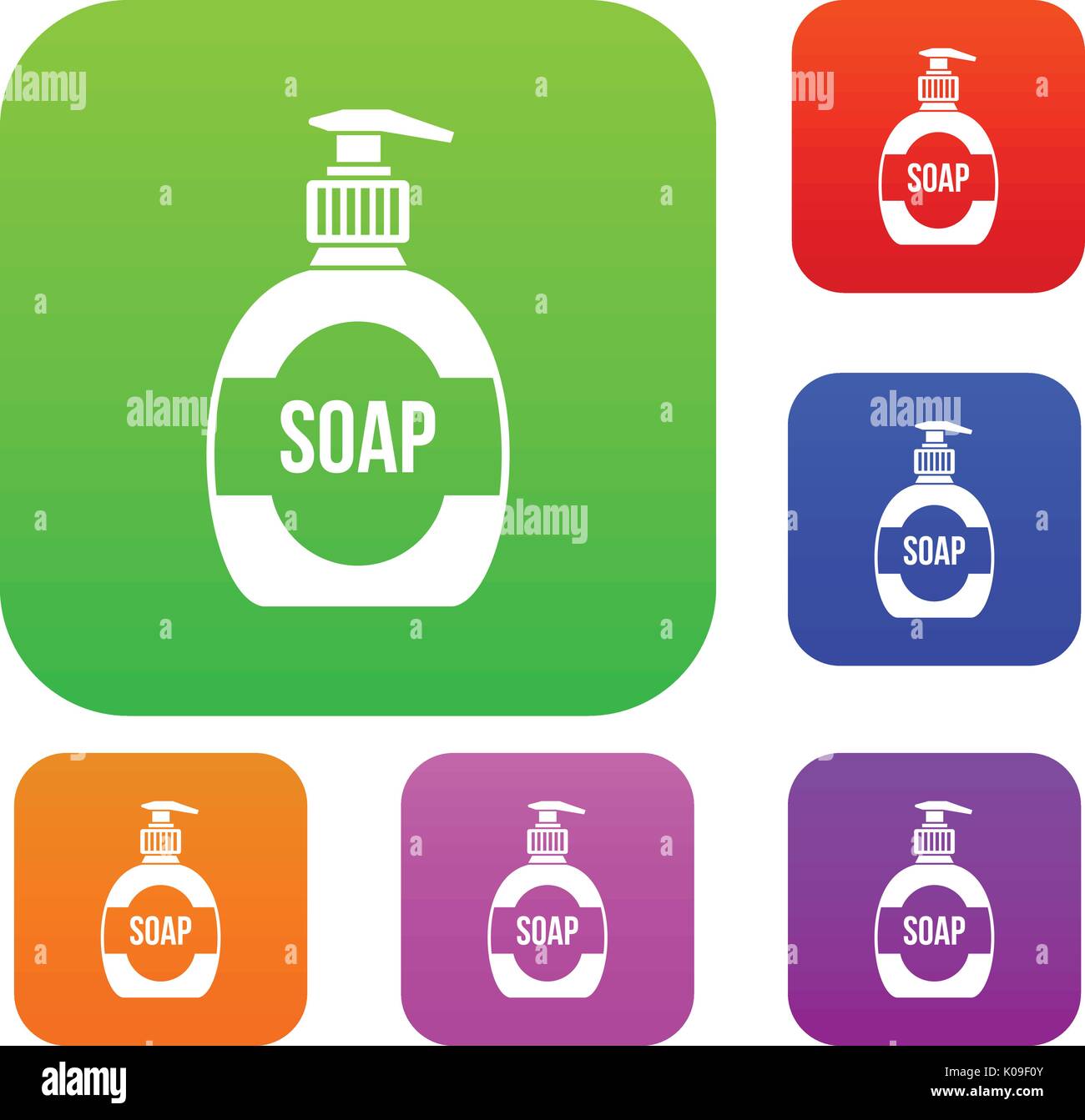 Bottle of liquid soap set collection Stock Vector Image & Art - Alamy