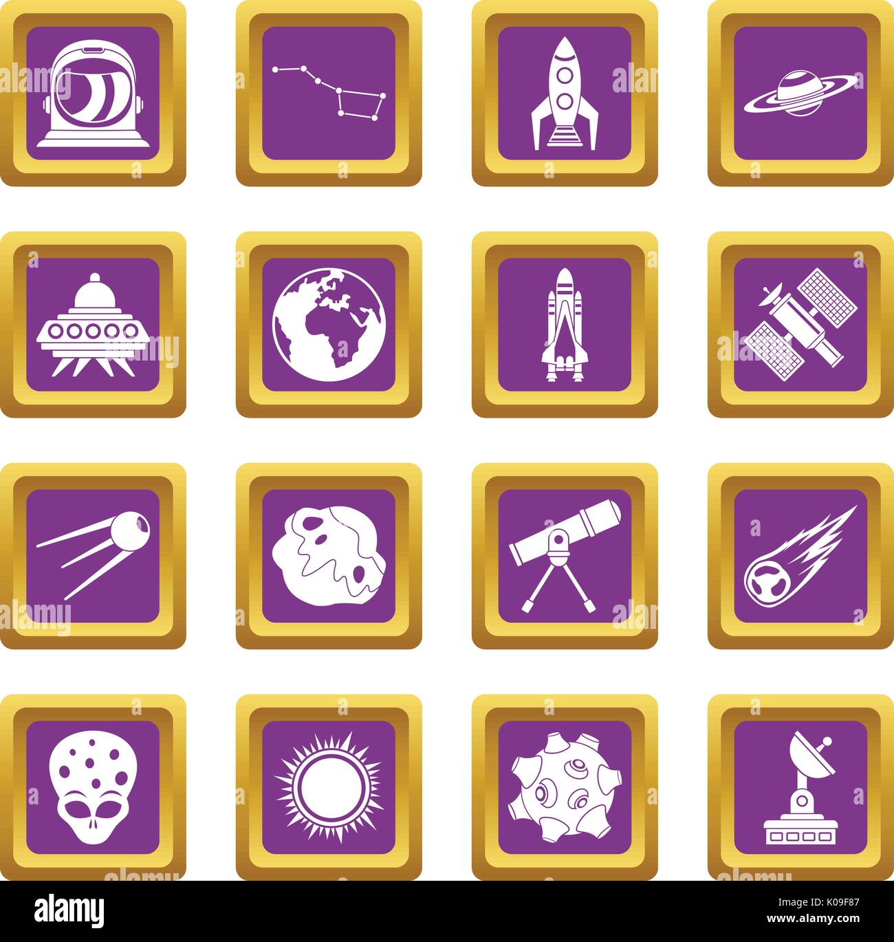 Purple saturn illustration vector Stock Vector Images - Alamy