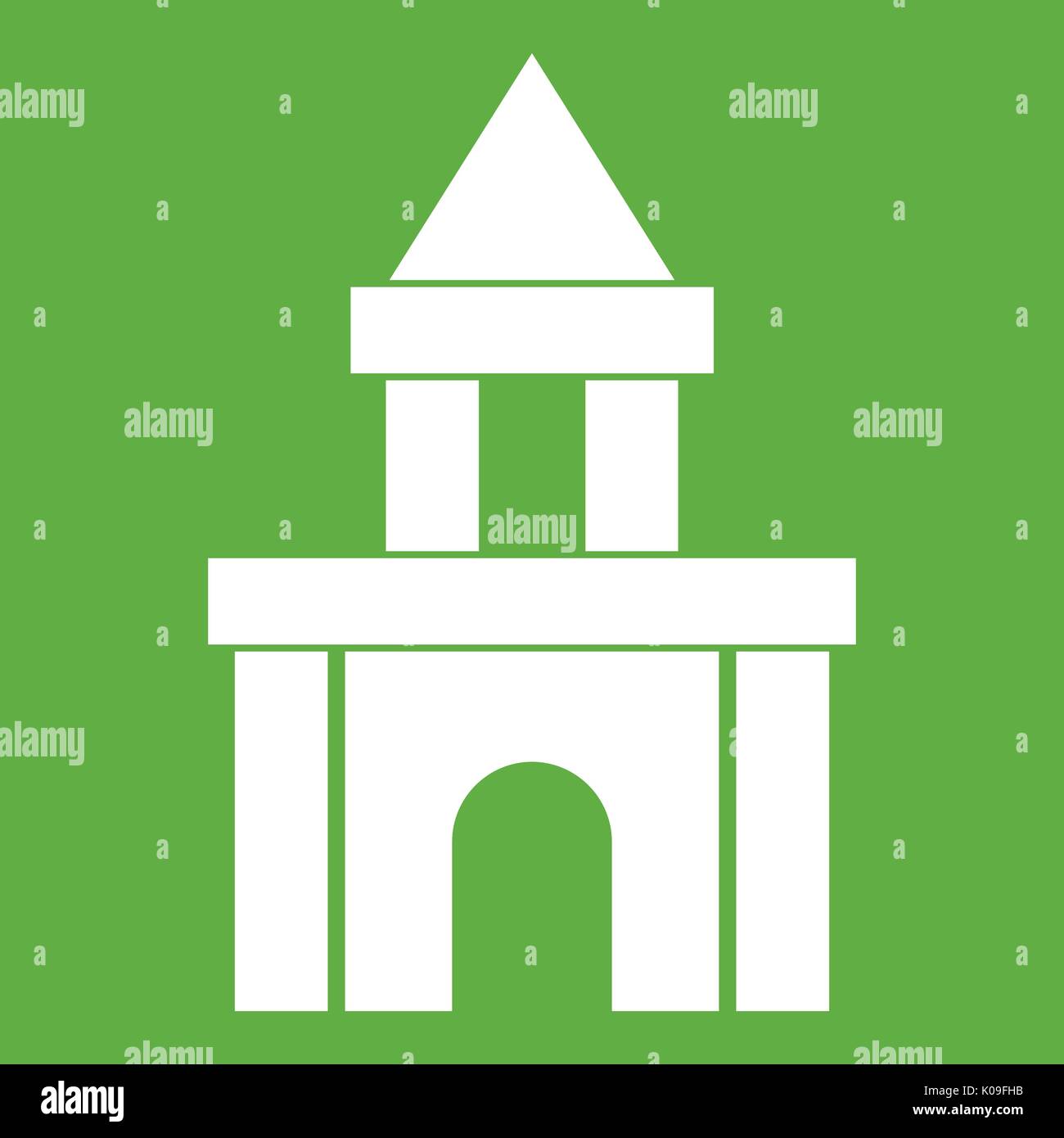 Blocks toy icon green Stock Vector Image & Art - Alamy