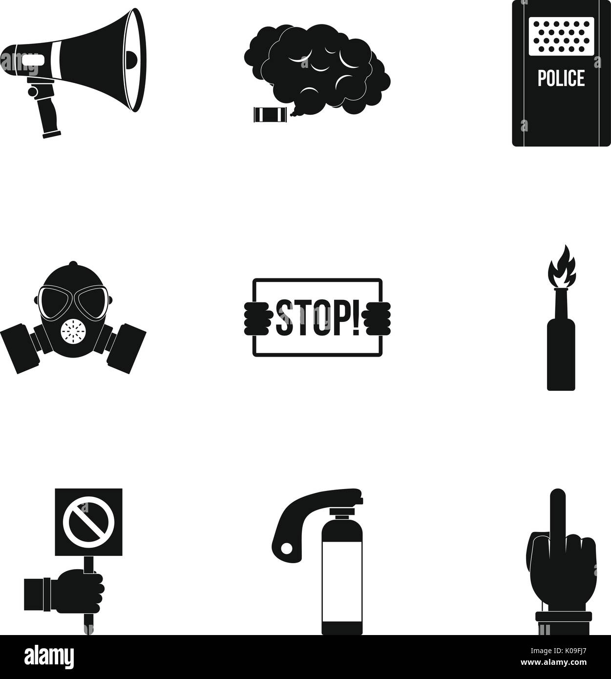 Revolution icon set, simple style Stock Vector Image & Art - Alamy