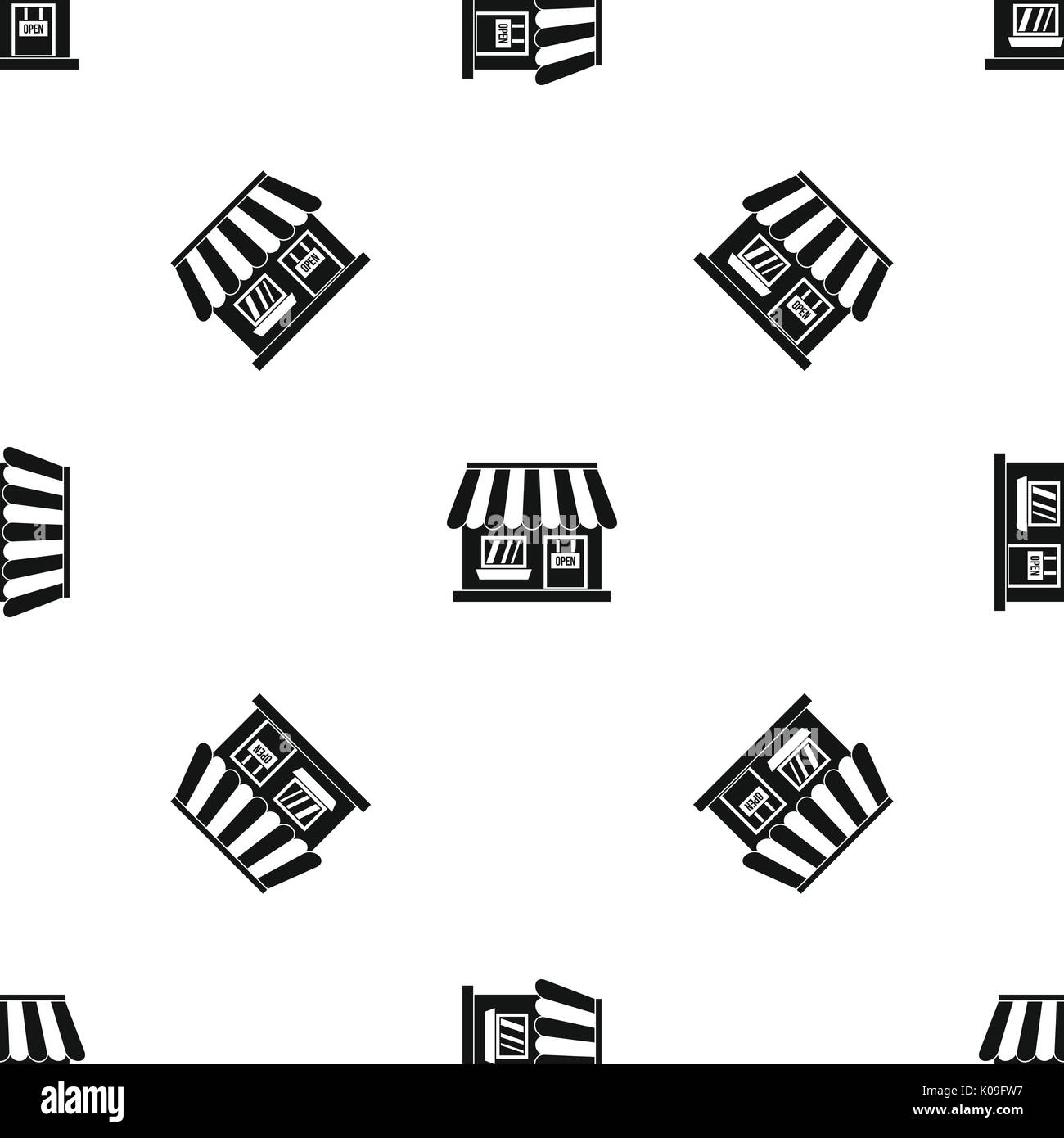 Shop pattern seamless black Stock Vector Image & Art - Alamy