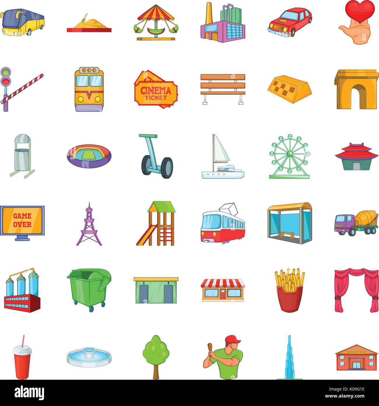 Capital icons set, cartoon style Stock Vector Image & Art - Alamy