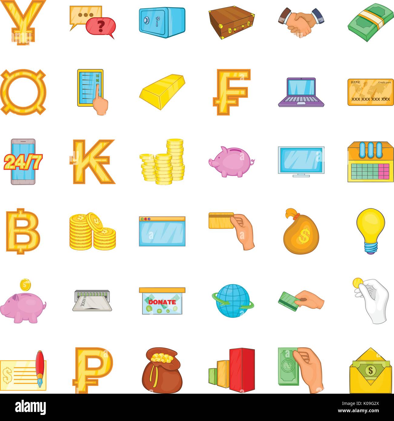 Card cash icons set, cartoon style Stock Vector Image & Art - Alamy