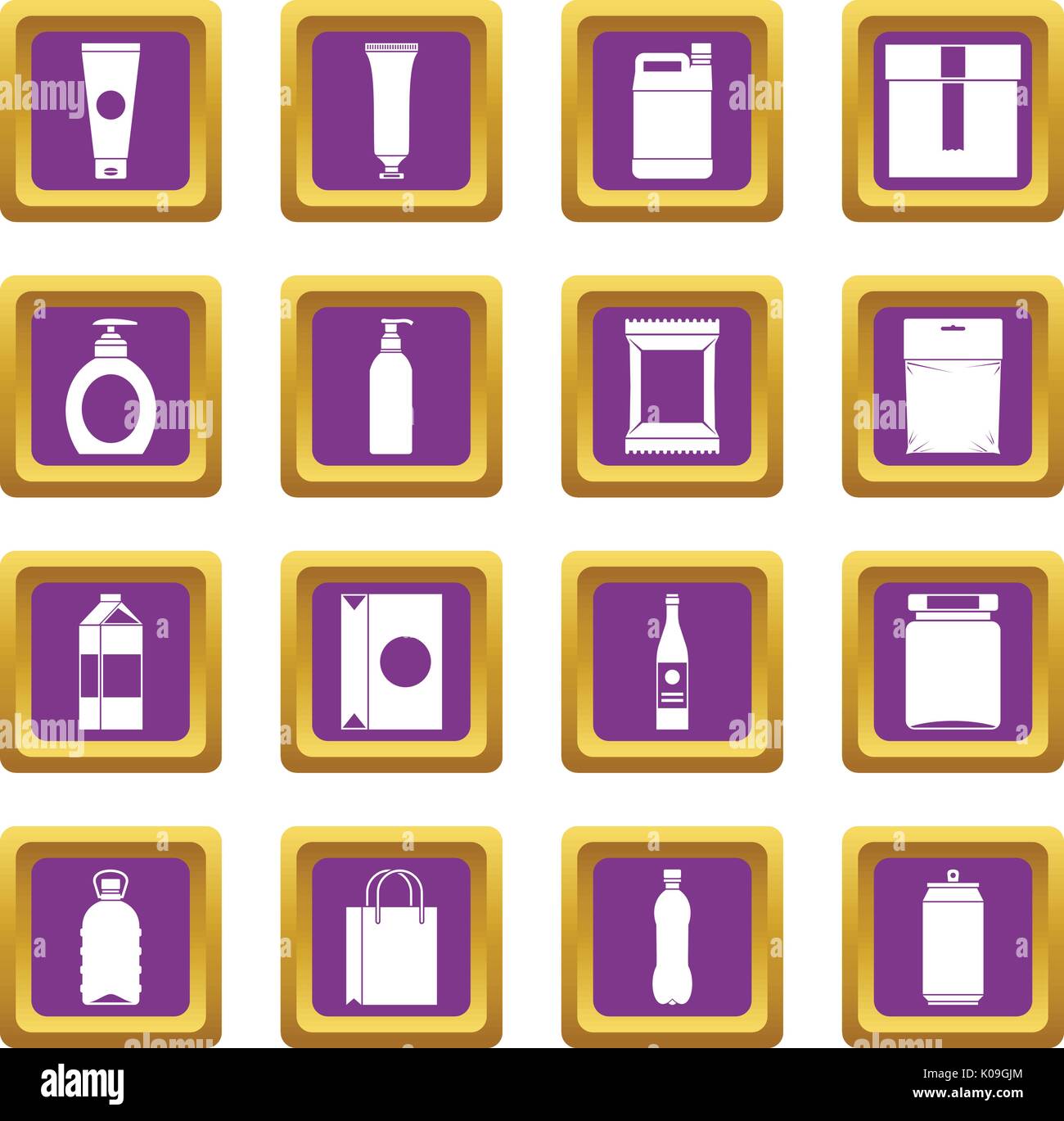 Packaging items icons set purple Stock Vector Image & Art - Alamy Packaging items icons set purple Stock Vector Image & Art - Alamy