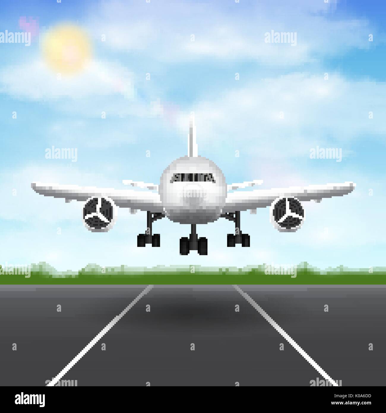 Plane on runway silhouette hi-res stock photography and images - Alamy